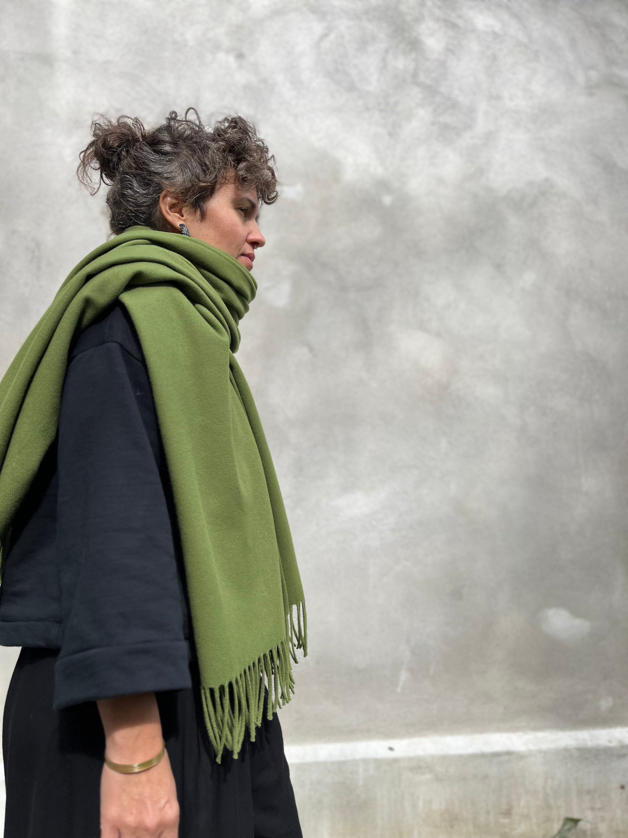 Foulard / Châle Lime 100 % laine
